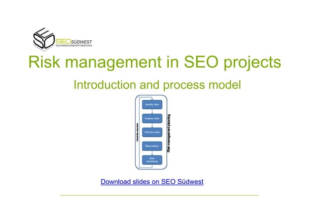 Risk management in SEO projects | PPT
