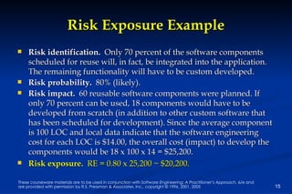 Risk Management by Roger Pressman | PPT