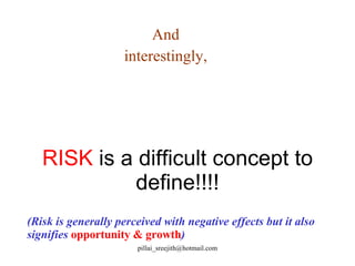 Risk Management A Balancing Act | PPT