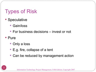 Risk video | PPT | Business | Business and Finance