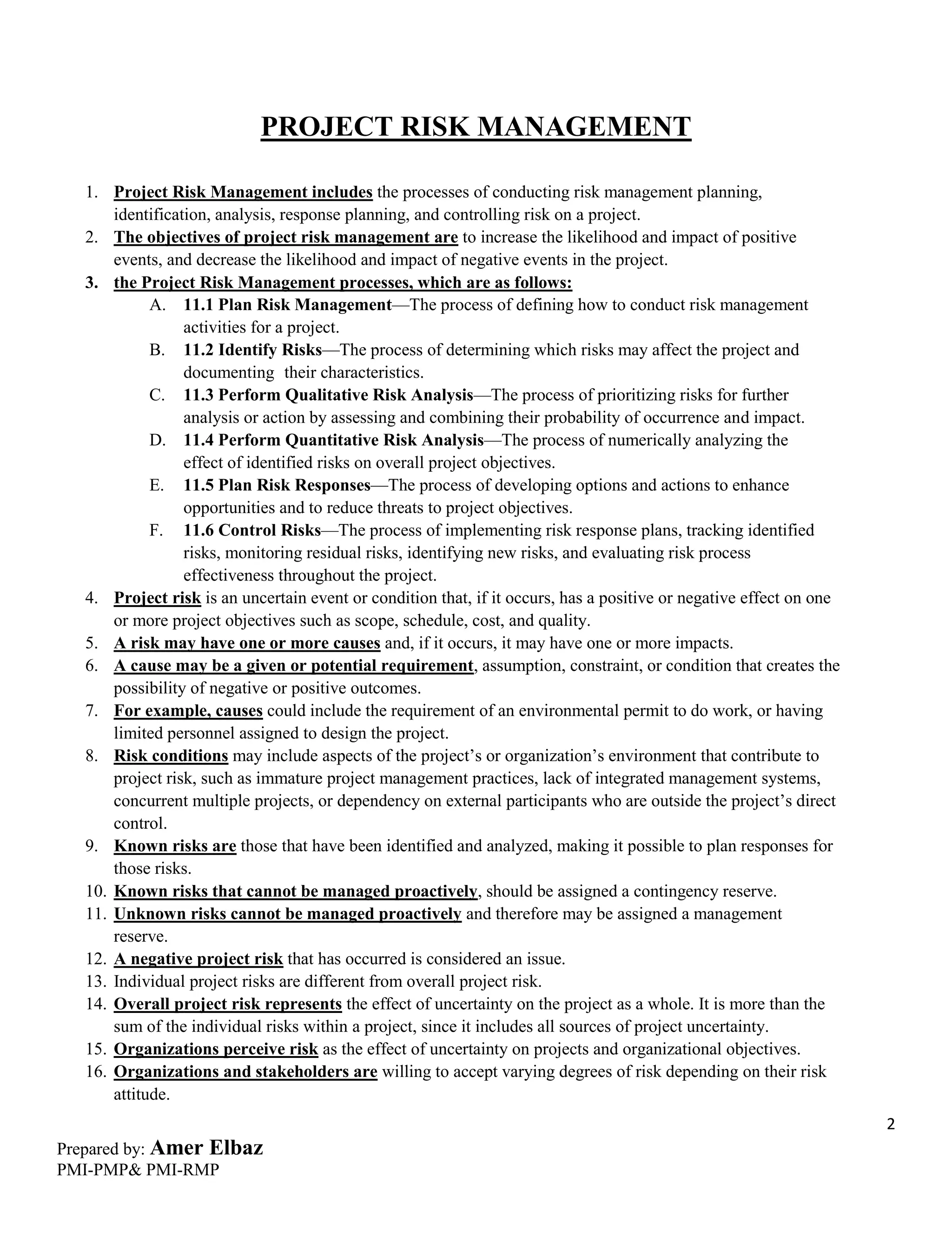 Risk 0-risk-guide book for pmi-rmp by amer elbaz | PDF | Civil ...