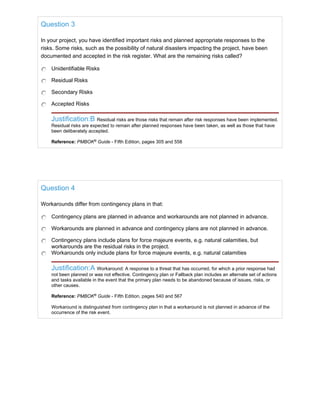 Risk 9-pm study project risk management-test | PDF