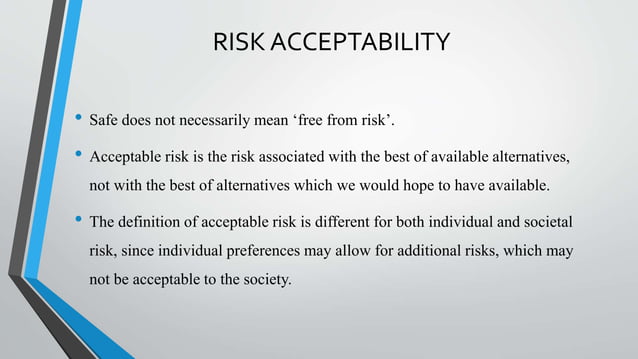Risk acceptability | PPTX