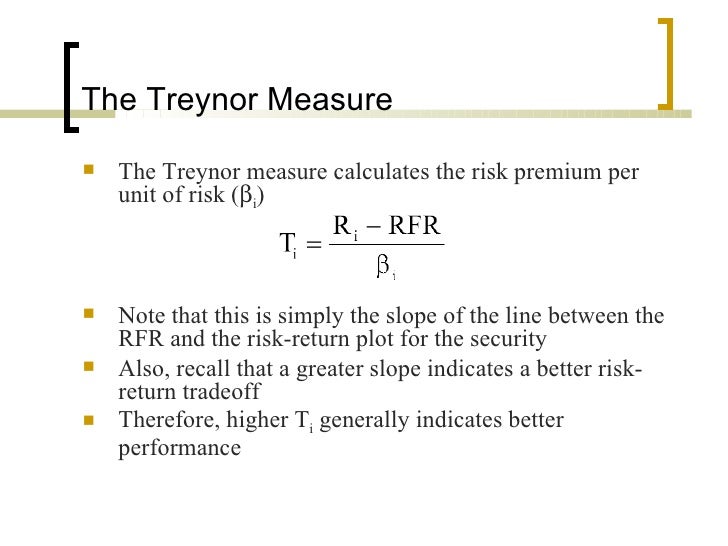 Risk adjusted performance