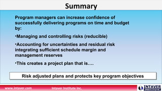 Project Risk Analysis: Creating and Managing Risk Adjusted Project ...