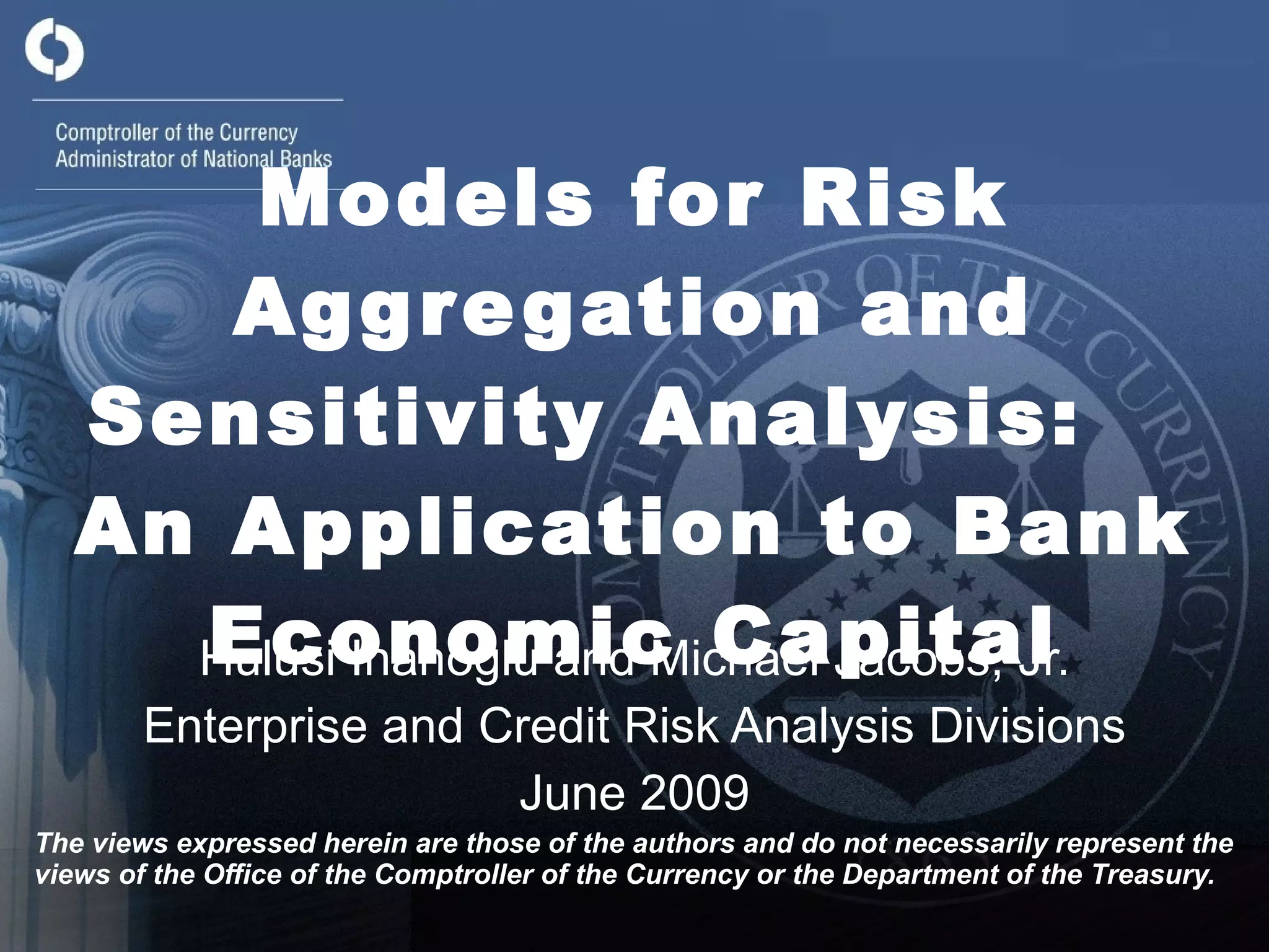 Risk Aggregation Inanoglu Jacobs 6 09 V1 | PPT
