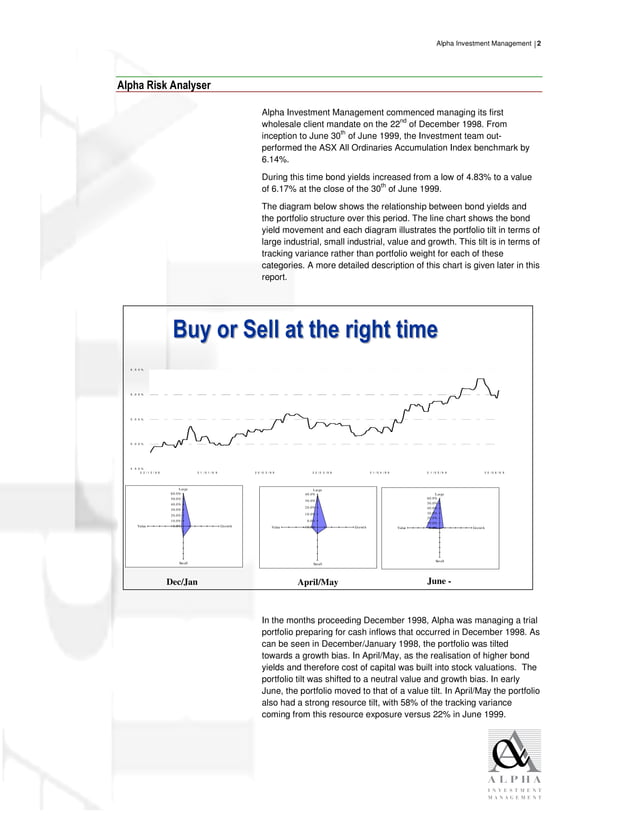 Alpha Risk Analyser - Risk Analysis in terms of Value versus Growth | PDF