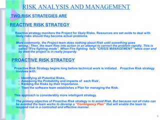 Risk analysis and management | PPT
