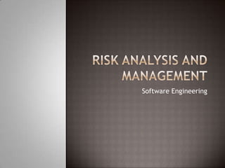 Risk analysis and management | PPT