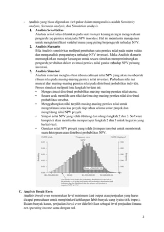 Risk Analysis and Project Evaluation / Abshor Marantika / Brigita Safa'atin Nayuga / 3-04 | PDF