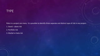 Risk analysis in investment | PPTX