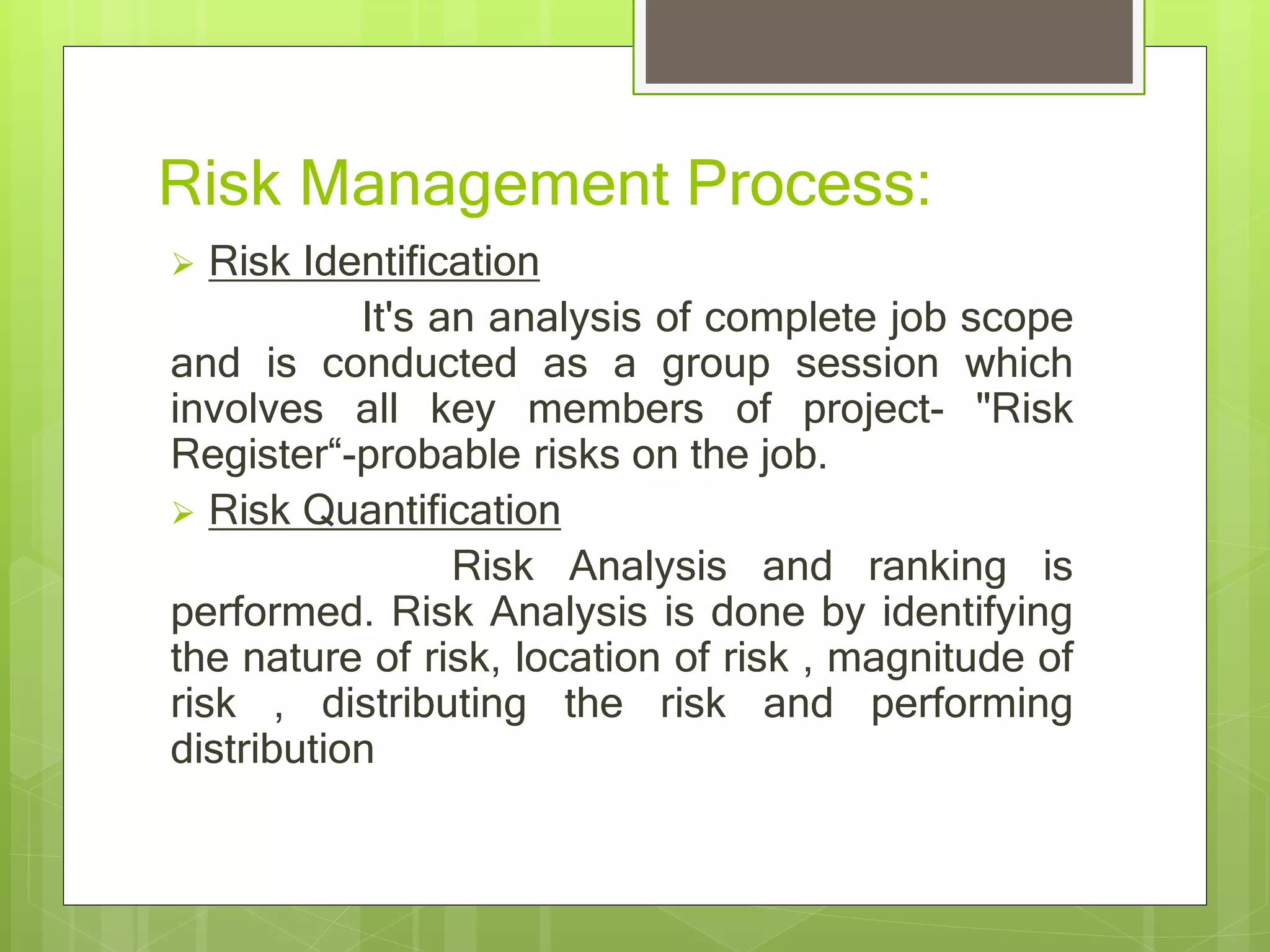 Quantification of Risks in Project Management | PPTX