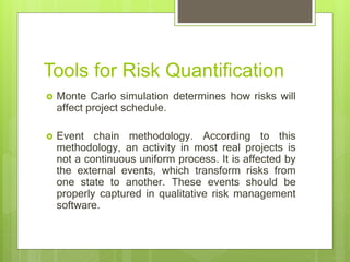 Quantification of Risks in Project Management | PPTX