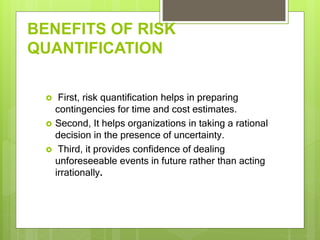 Quantification of Risks in Project Management | PPTX