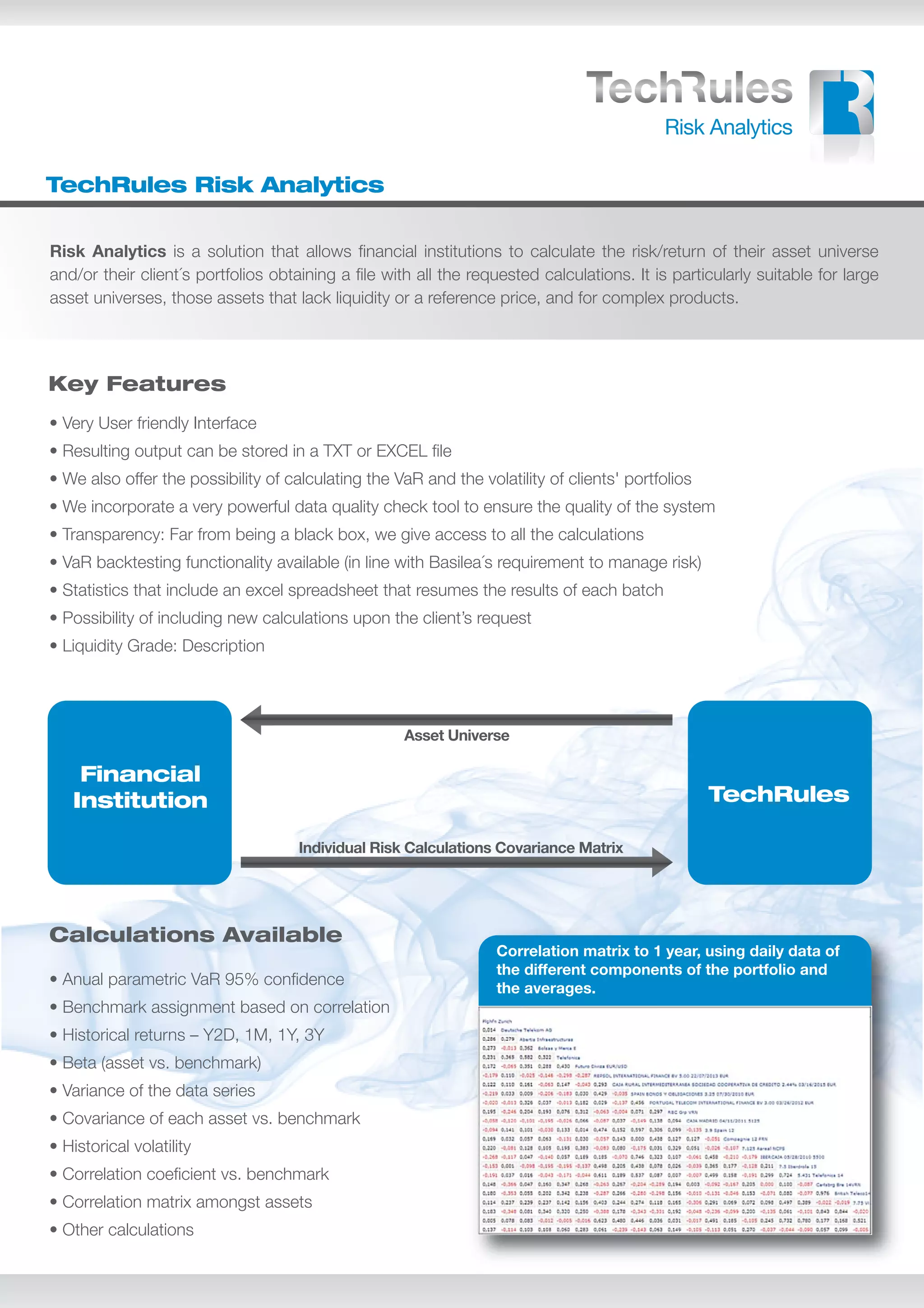 TechRules - Risk Analytics | PDF