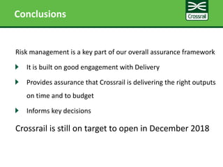 Risk and assurance on crossrail - rob halstead | PDF