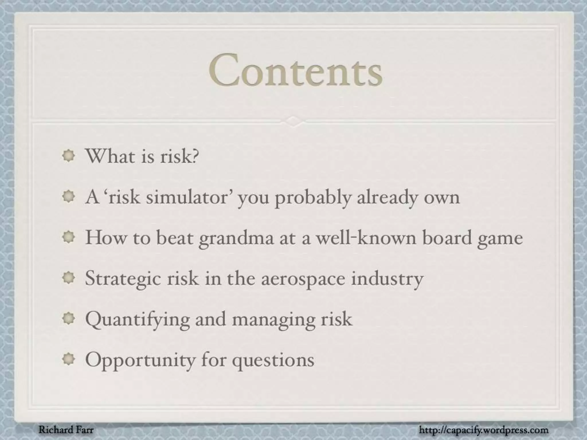 Risk and Contingency Planning | PPT