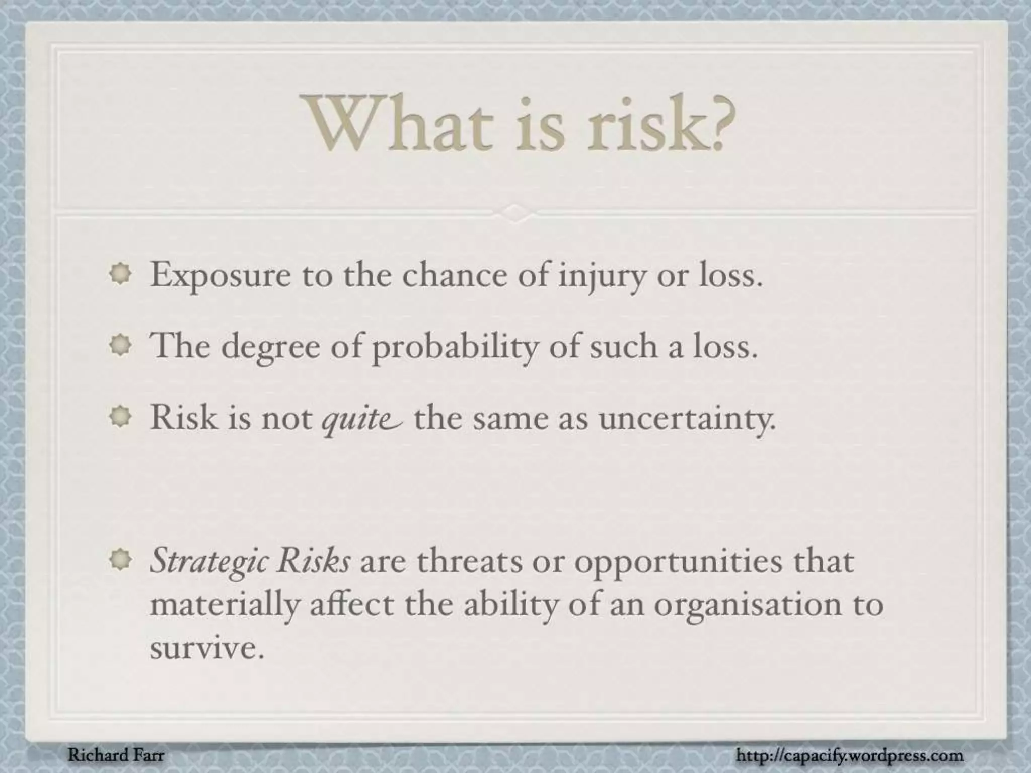 Risk and Contingency Planning | PPT