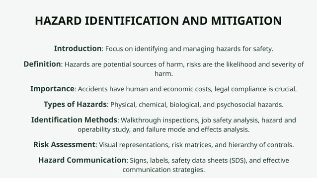 Mastering Workplace Safety: Identifying and Managing Hazards | PPTX ...
