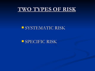 Risk and return | PPT