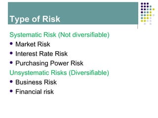 Risk and Return | PPT