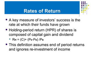 Risk and Return | PPT