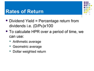 Risk and Return | PPT