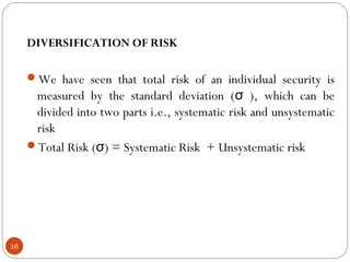 Investment Management Risk and Return | PPT