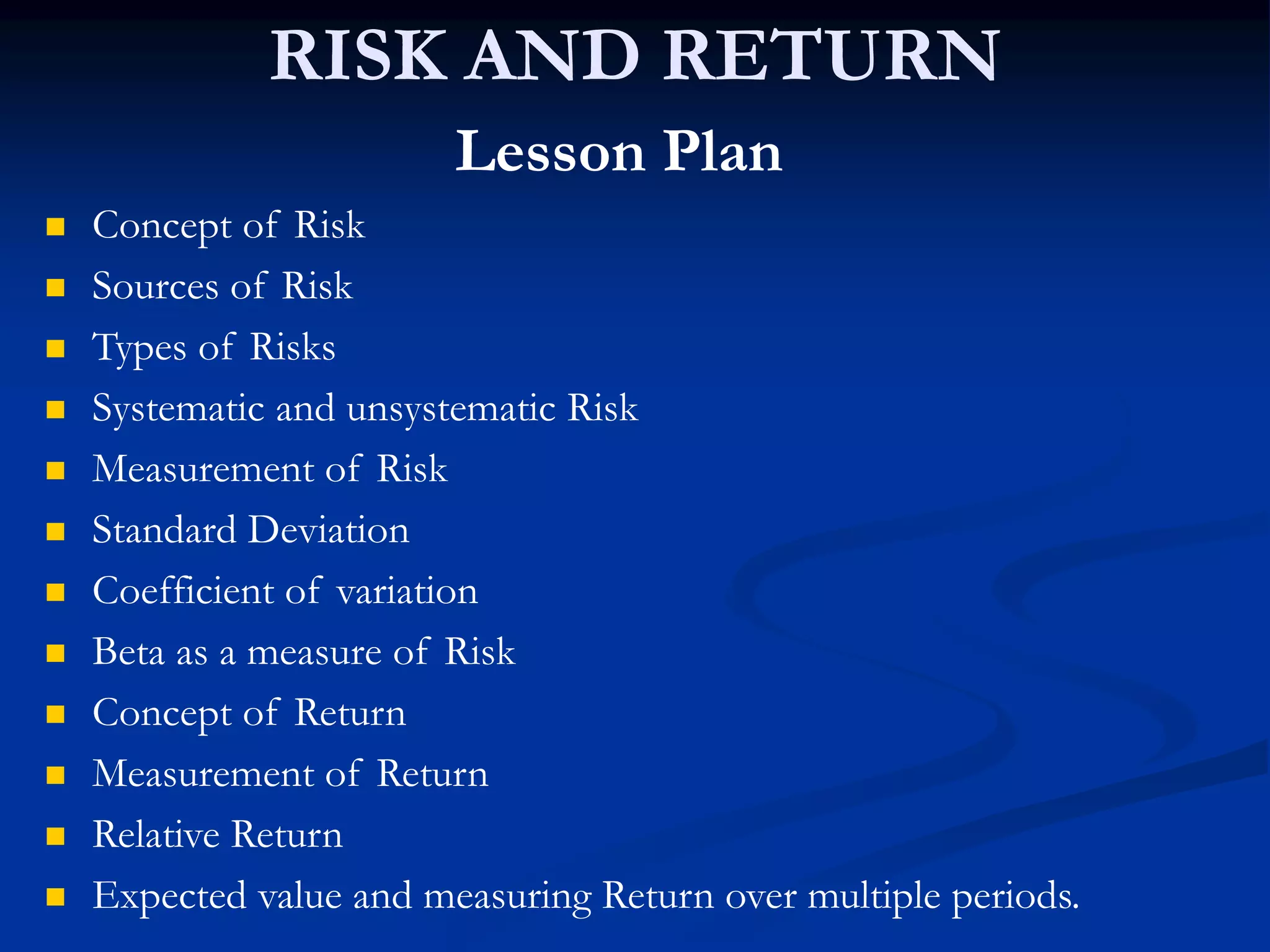 Risk and return | PPT