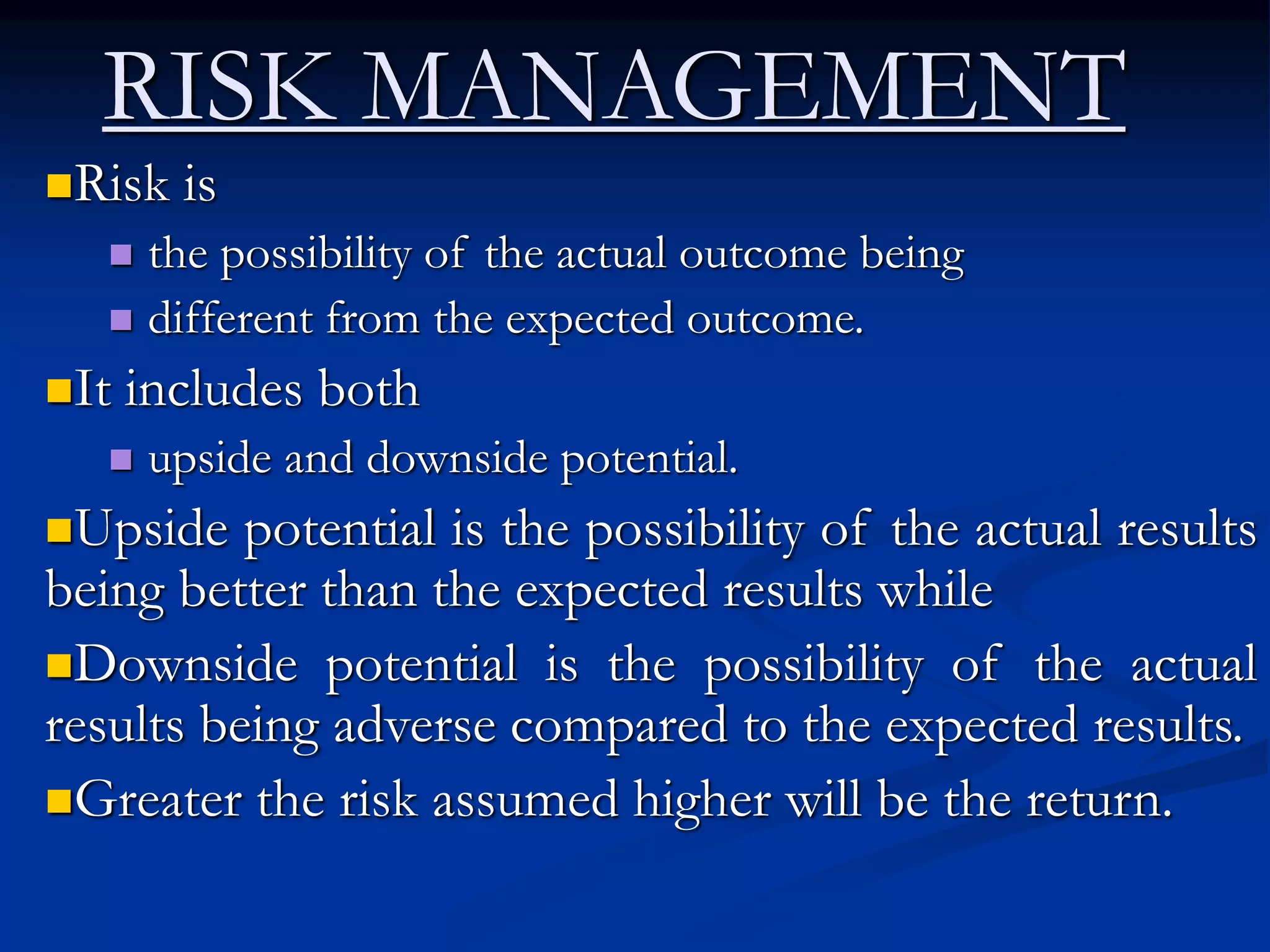 Risk and return | PPT