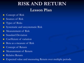 Risk and return | PPT