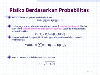 Risk and Return risiko dan tingkat pengembalian.ppt