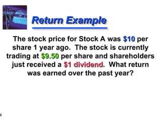 risk and return calculation stock portfolio | PPT