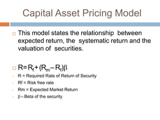 Risk and Return | PPTX
