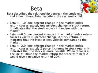 Risk and return measurement | PPTX