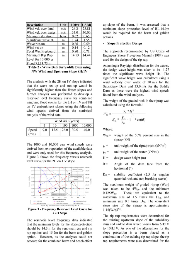 Risk and standards based riprap design for grahamstown dam barker & holroyde | PDF | Civil ...