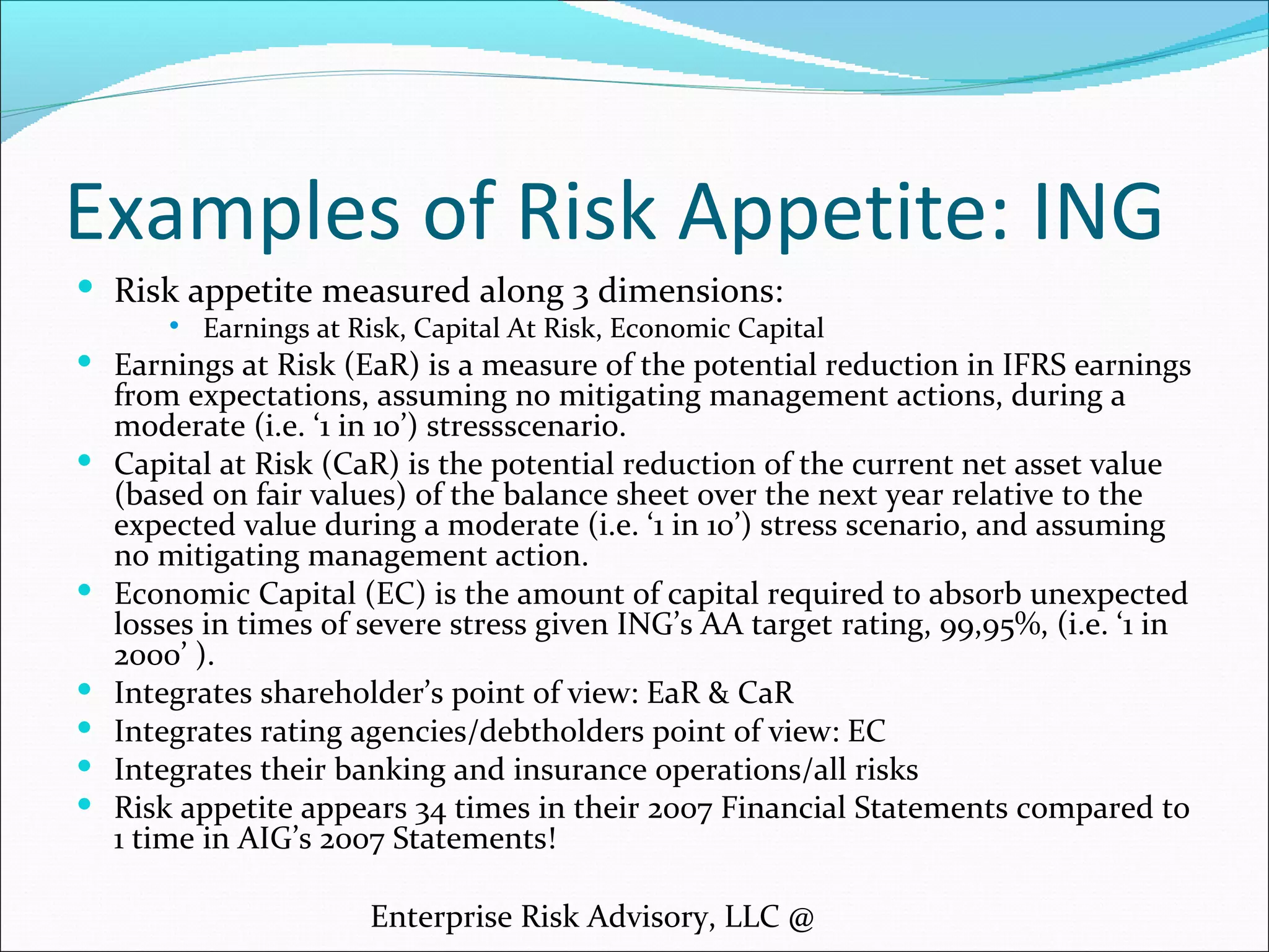 Risk appetite | PDF