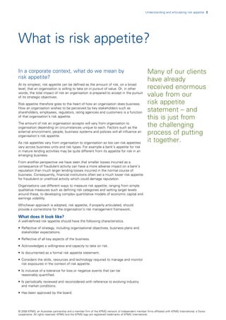 Risk Appetite | PDF