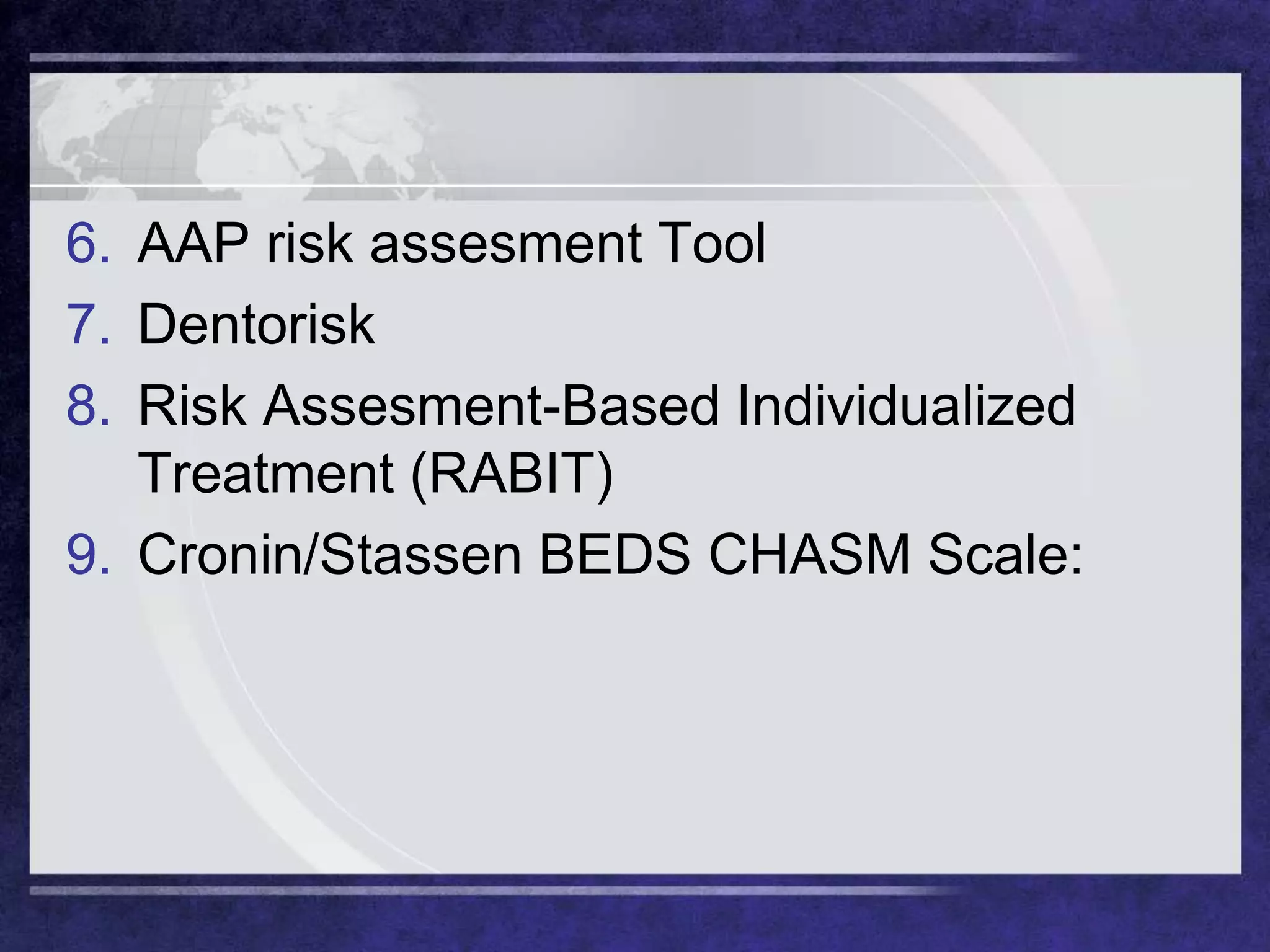 Risk assessment in periodontology | PPTX