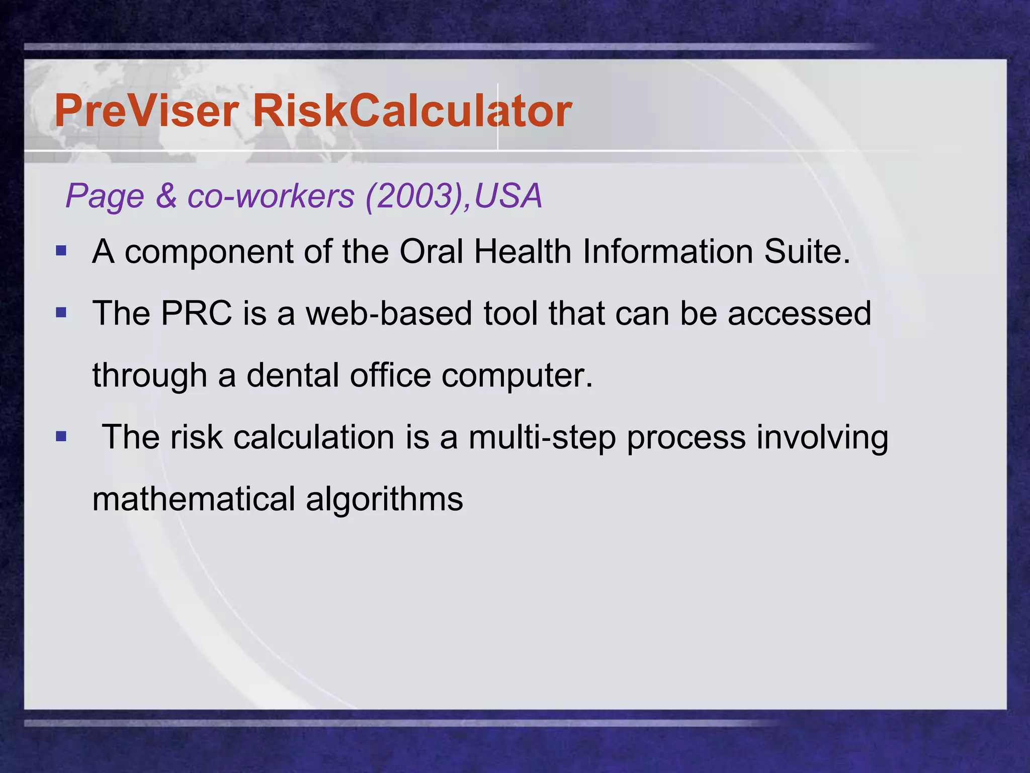 Risk assessment in periodontology | PPTX