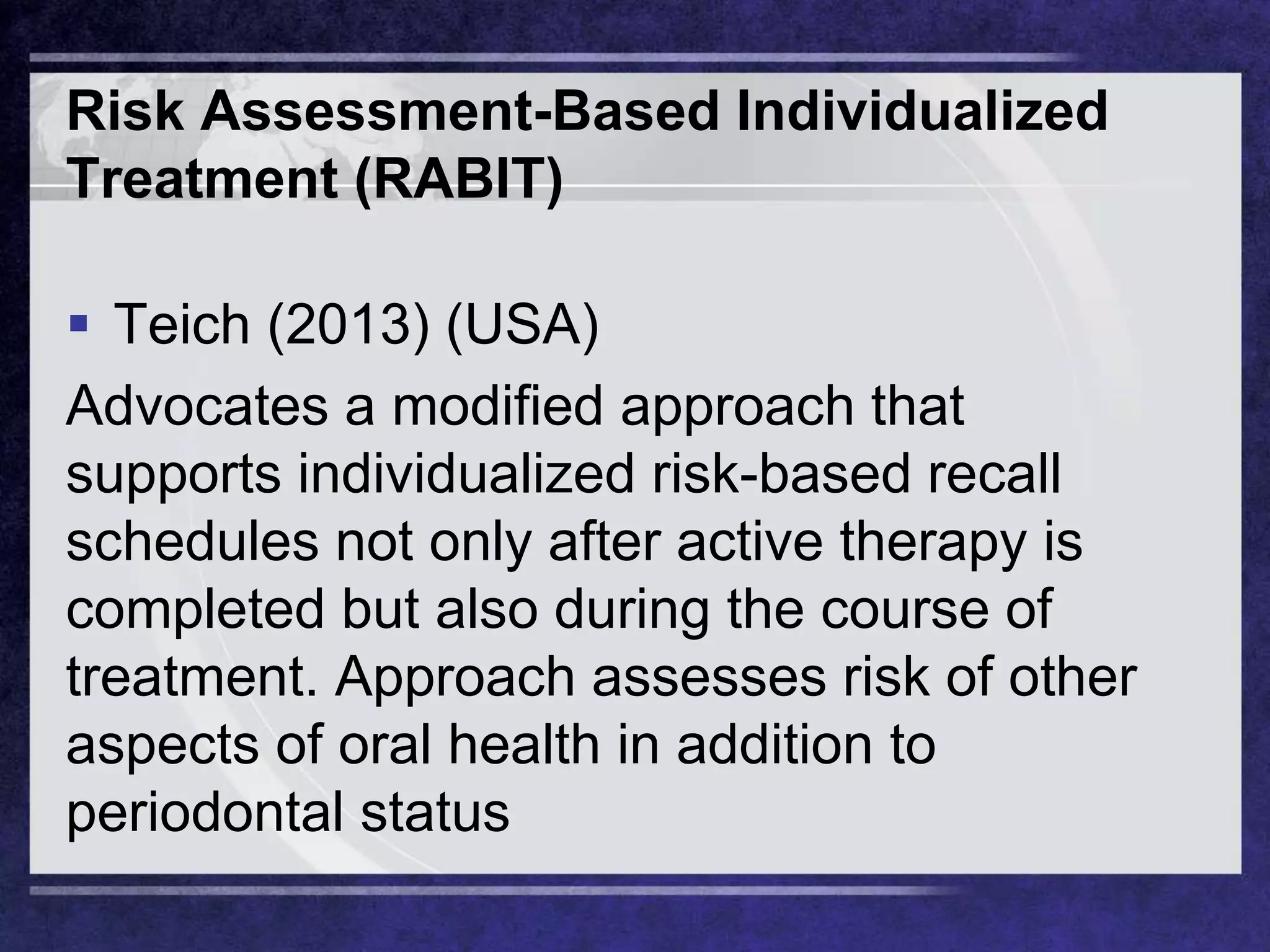 Risk assessment in periodontology | PPTX