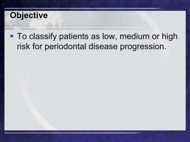Risk assessment in periodontology | PPTX