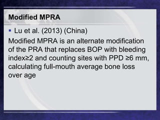Risk assessment in periodontology | PPTX