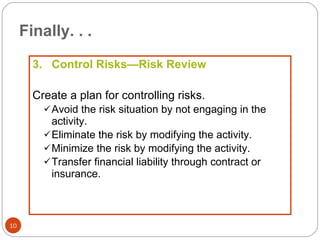Risk Assessment - Volunteer Engagement | PPT