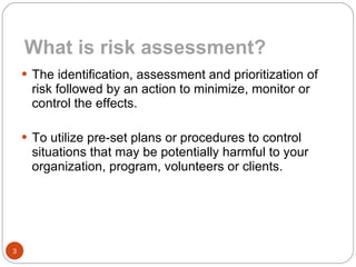 Risk Assessment - Volunteer Engagement | PPT