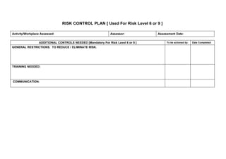 Risk assessment | DOC