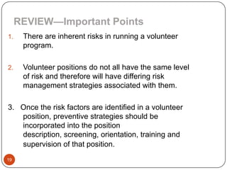 Risk Assessment- Protecting Your Organization and Volunteers | PPTX