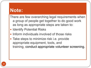 Risk Assessment- Protecting Your Organization and Volunteers | PPTX