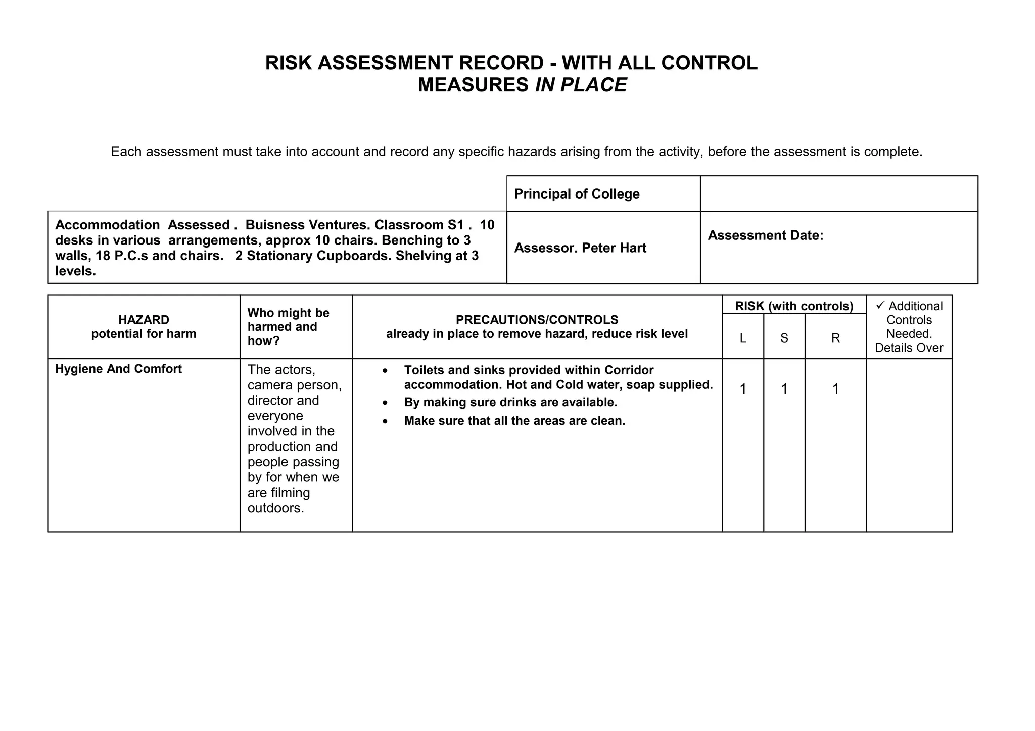 Risk assessment | DOC
