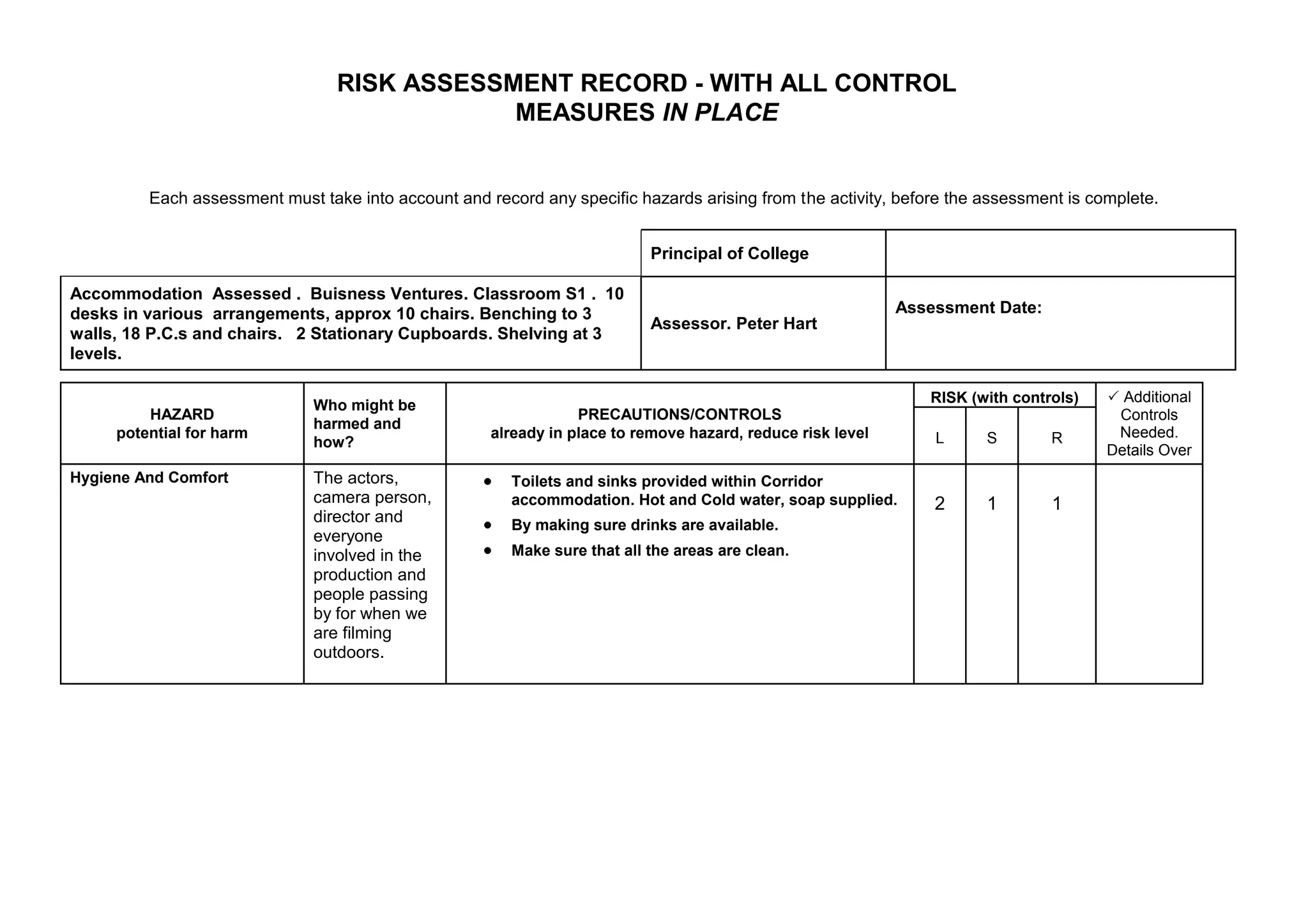 Risk assessment | DOC